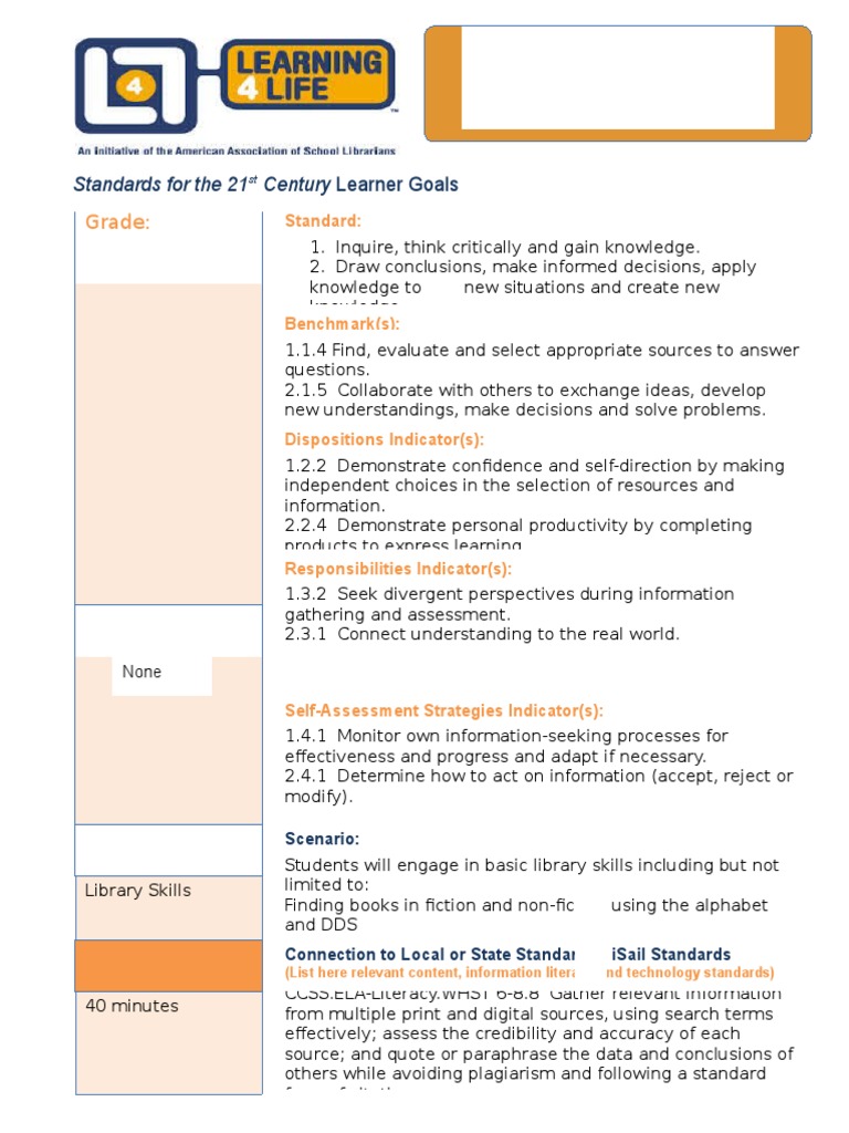 Library Skills for Grades 5/6 | PDF | Applied Psychology | Learning