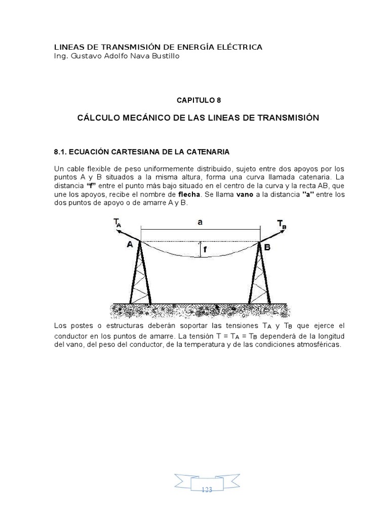 Calculo Mecanico de Lineas de Transmision | PDF | Elasticidad (Física) | Transmisión de energía ...