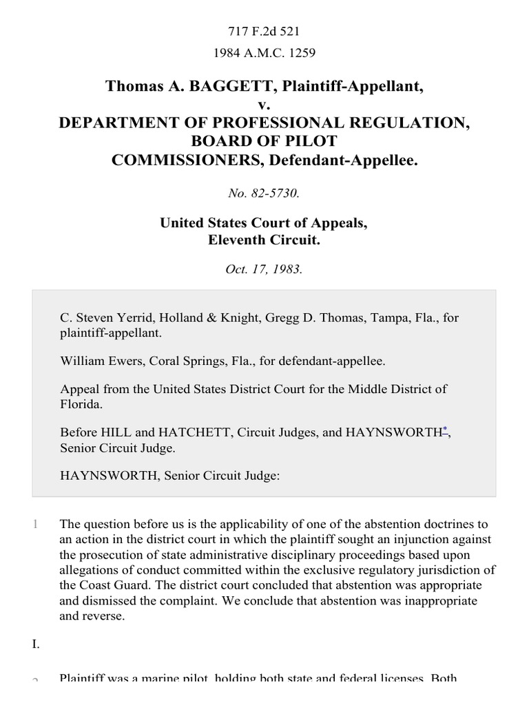 Thomas A. Baggett v. Department of Professional Regulation, Board of ...