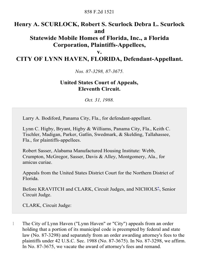 Henry A. Scurlock, Robert S. Scurlock Debra L. Scurlock and Statewide ...