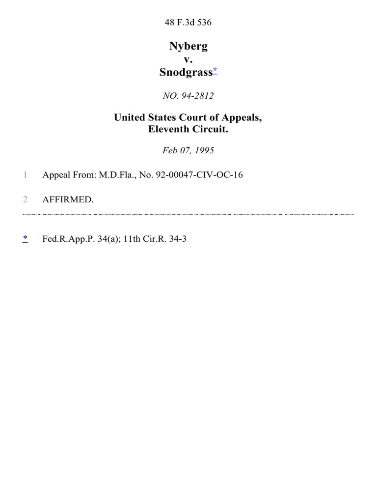 Nyberg v. Snodgrass Appeal Decision | PDF