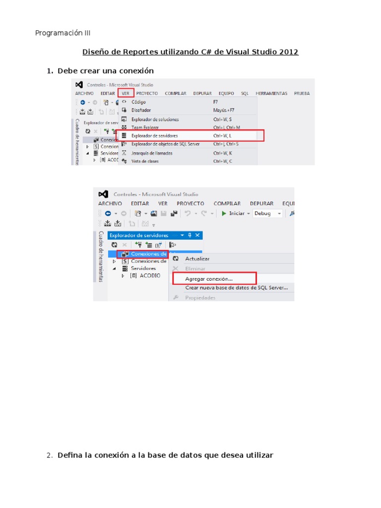 Diseño de Reportes - Visual Studio 2012 | PDF | Point and Click | Áreas ...
