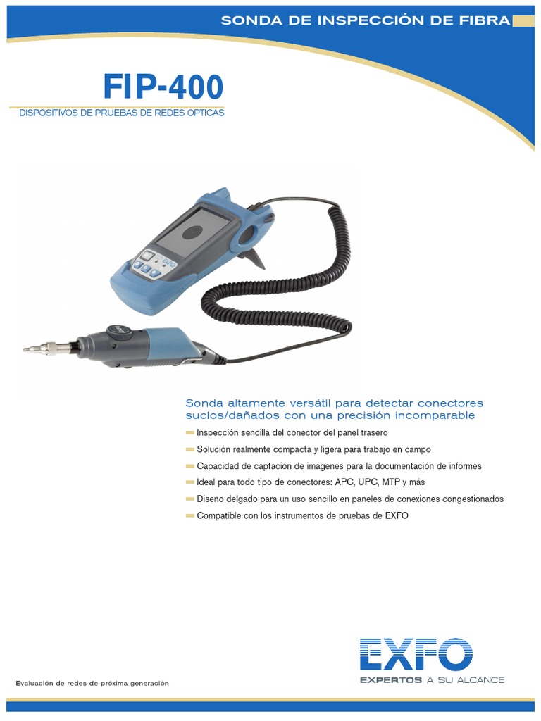 EXFO Spec-Sheet FIP-400 Es | PDF | USB | Batería (electricidad)
