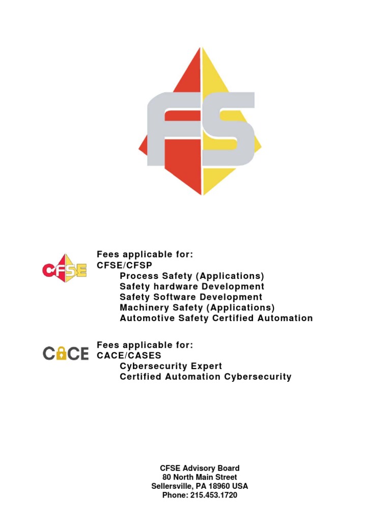 Cfse Cfsp Price Guide 2016