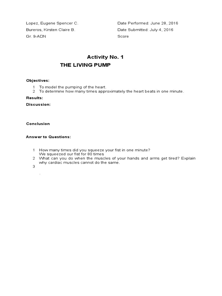 Ess Science Experiment 10 | PDF