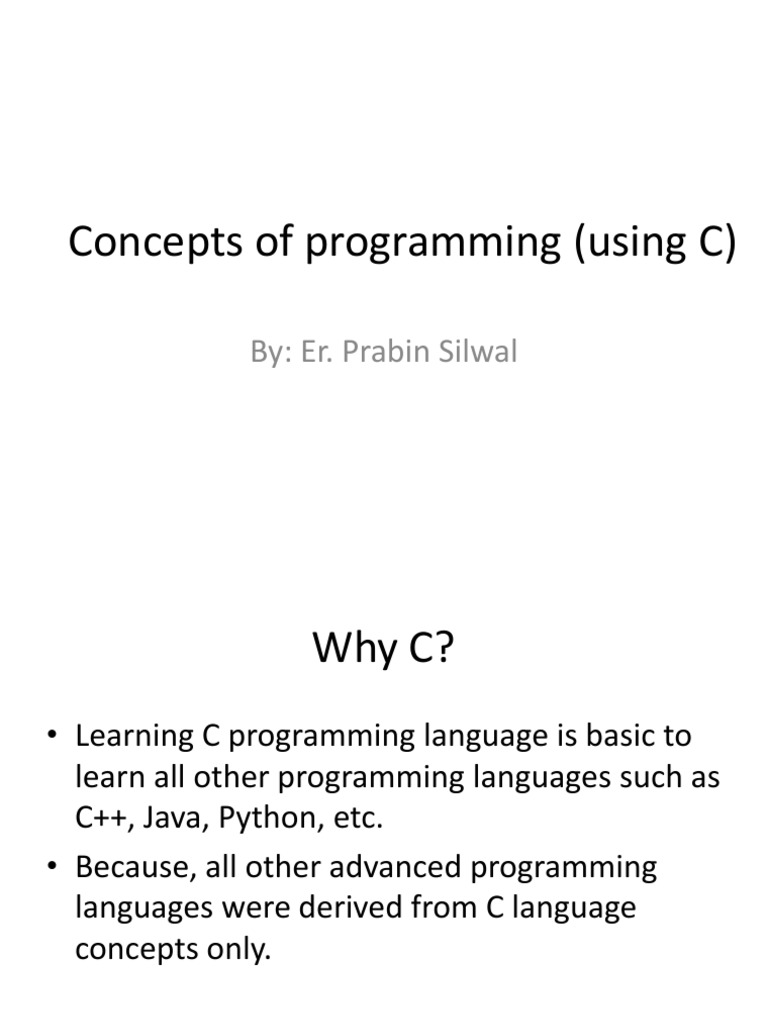 Concepts of Programming (Using C) | PDF | Parameter (Computer ...