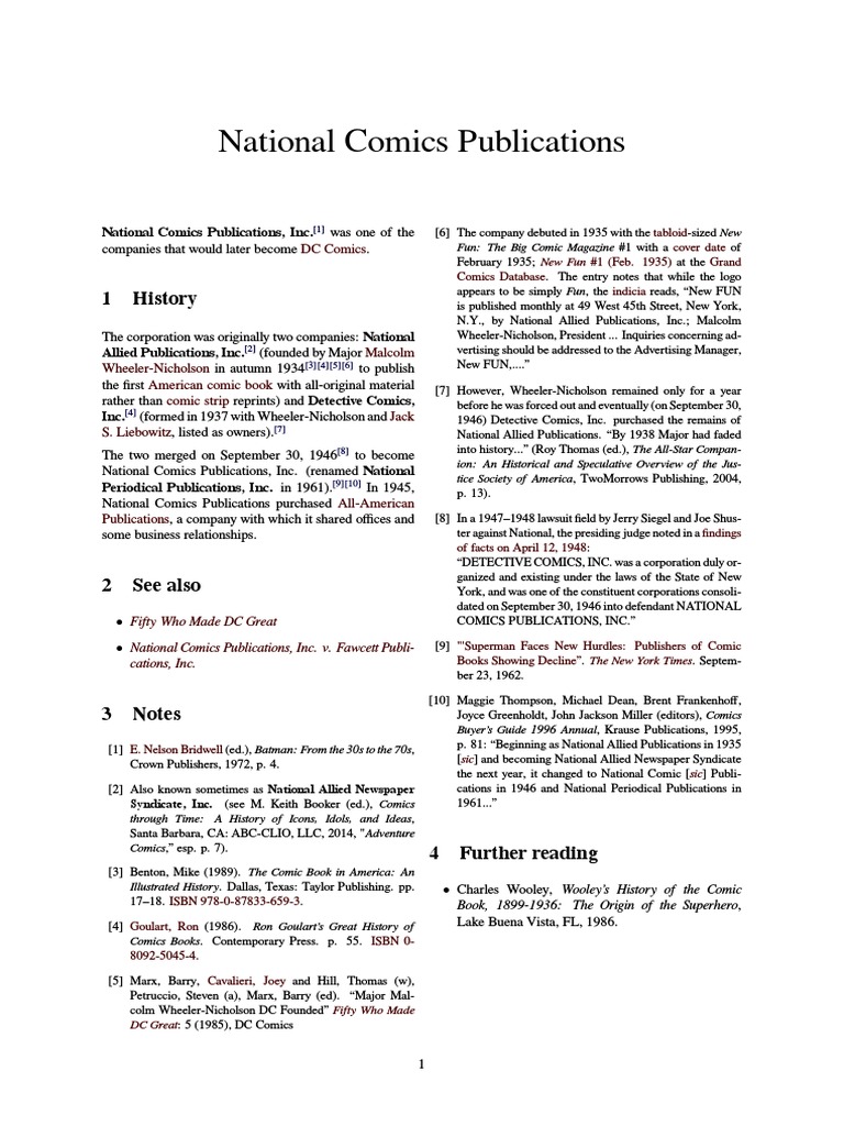 National Comics Publications | PDF | American Comics | Comics