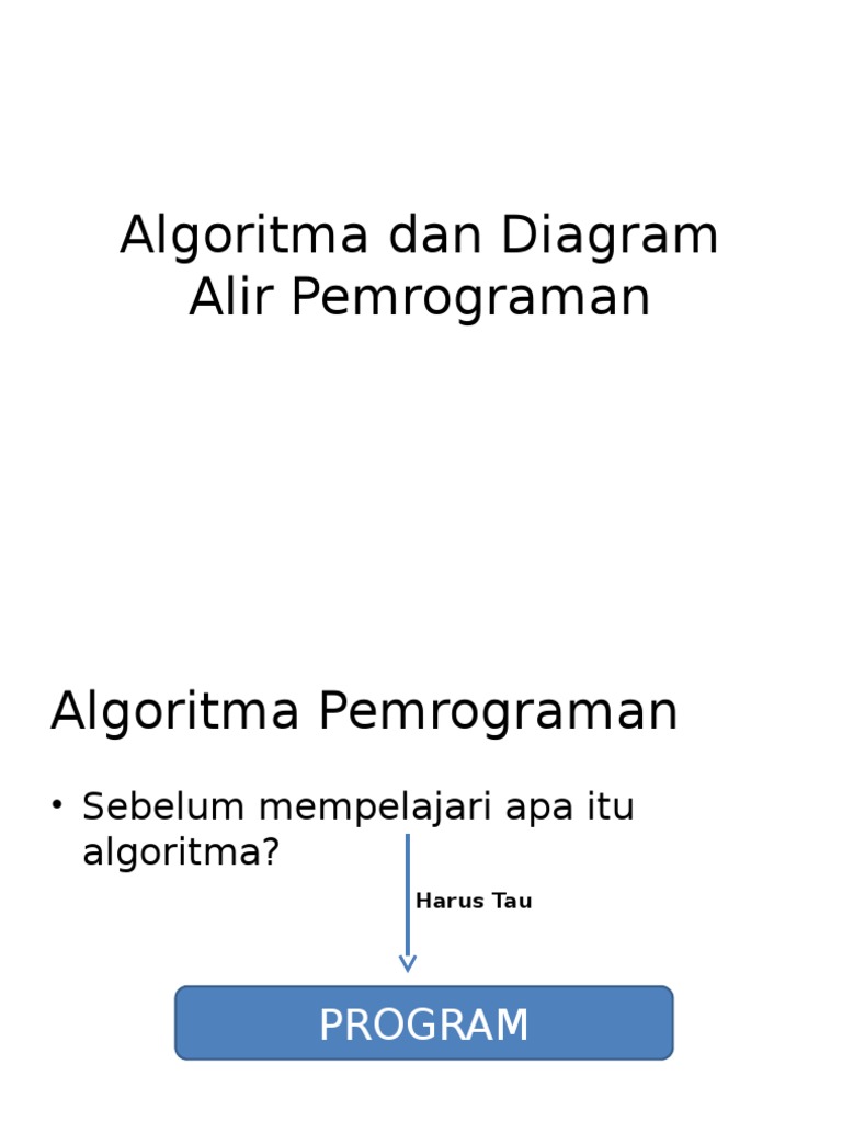 Algoritma Dan Diagram Alir Pemrograman | PDF