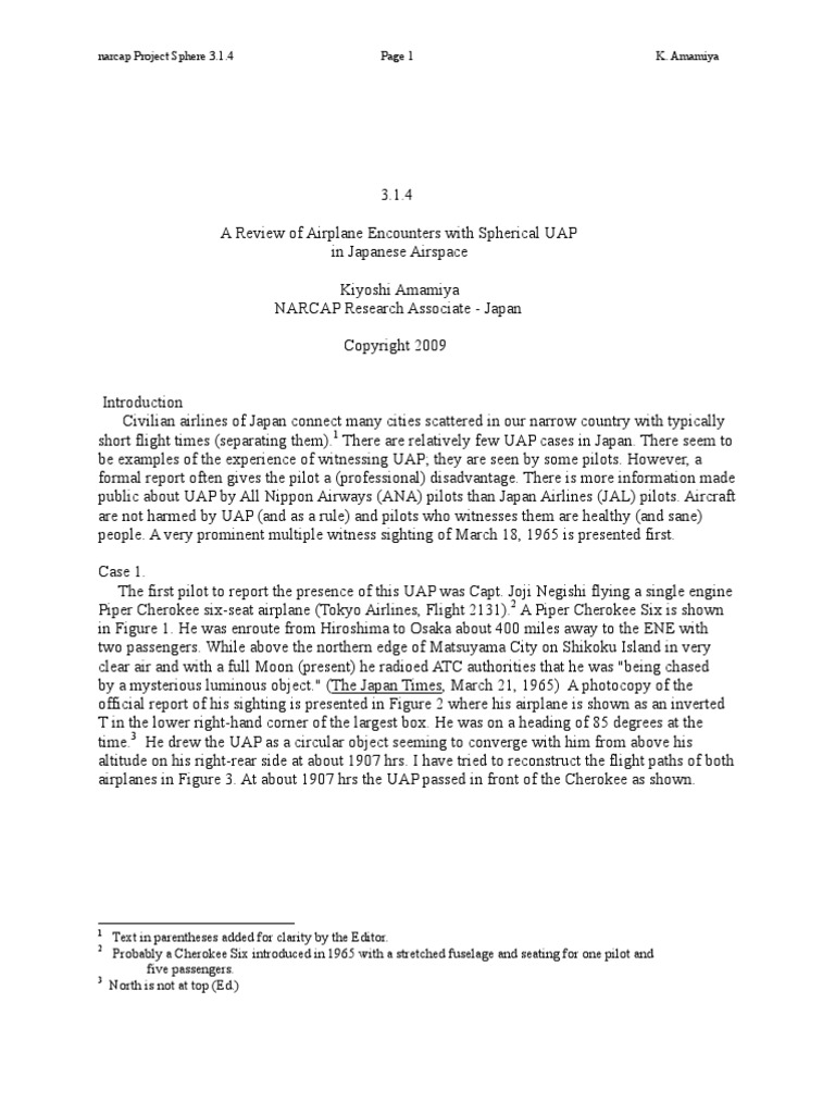 A Review of Airplane Encounters With Spherical UAP | PDF | Airplane ...