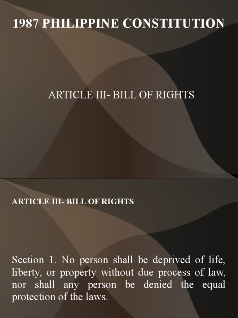 1987 Philippine Constitution | PDF | United States Bill Of Rights ...