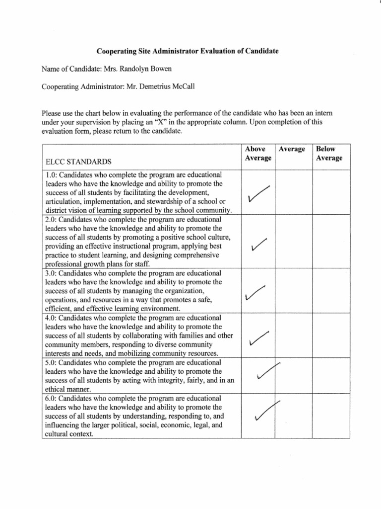 Administrator Evaluation | PDF | Community | Evaluation