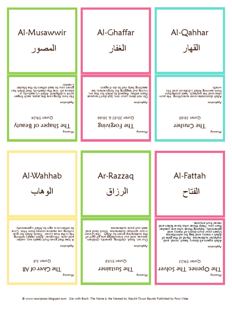 99 Names of Allah - 2nd 12 | PDF | God In Islam | Patience