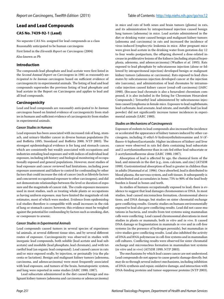 Lead Epa | PDF | Lead | Solubility