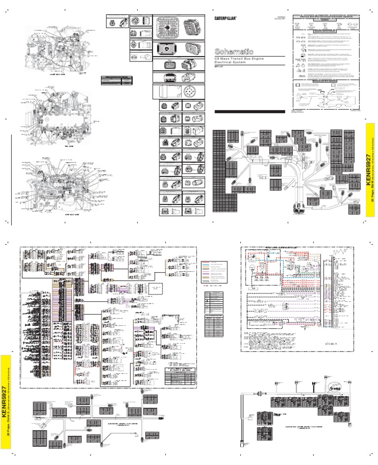 Schematic C9 Mass Transit Bus Engine | PDF | Electrical Connector | Switch
