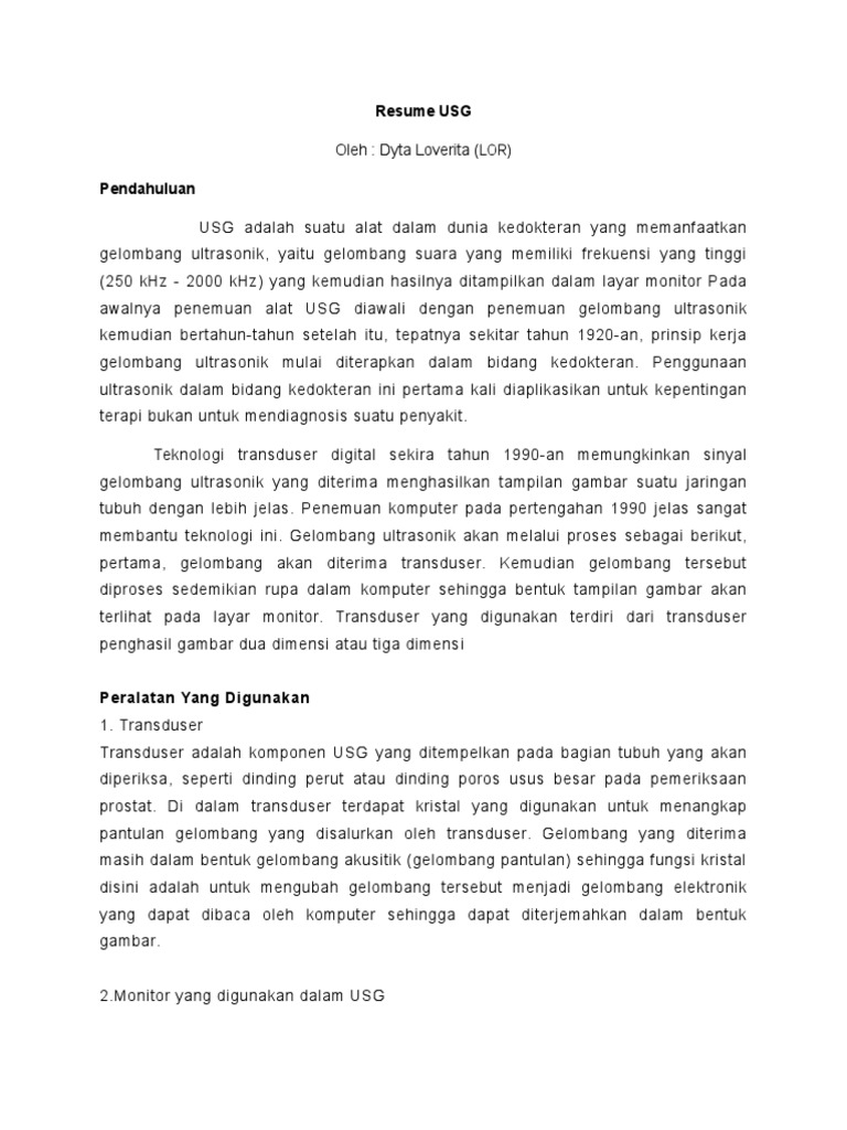 Resume USG | PDF