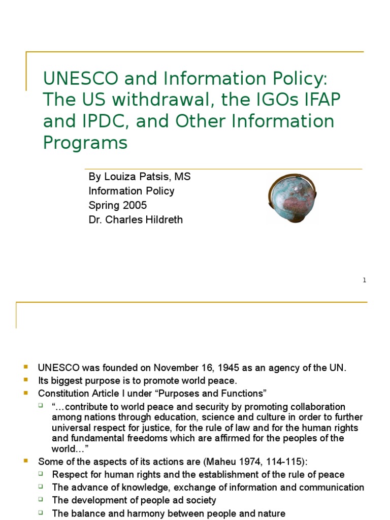 UNESCO and Information Policy | PDF | Unesco | Telecommunication