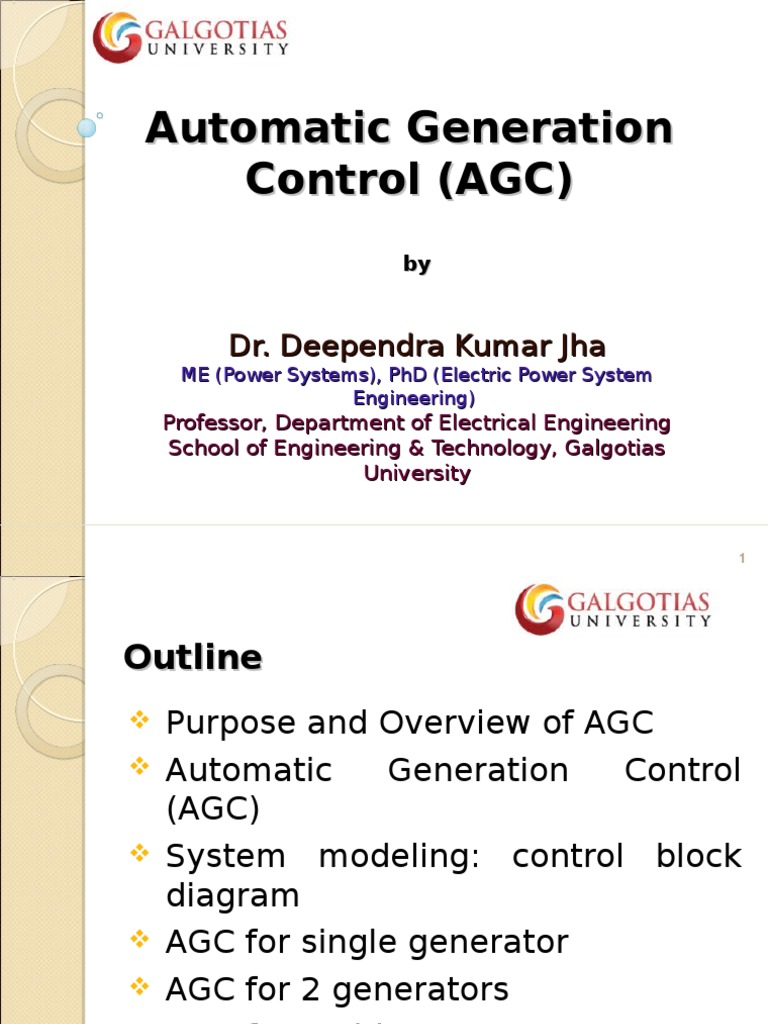 Module2 Automatic Generation Control | PDF | Electric Power System ...
