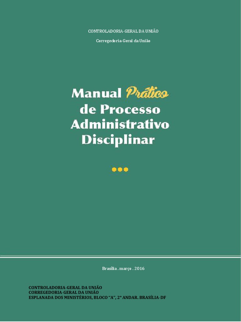 Manual-Pratico-De-Pad CGU Processo Administrativo Disciplinar PDF | PDF ...