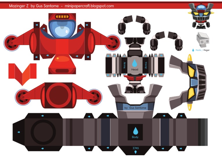 Mazinger Z MiniPapercraft by Gus Santome