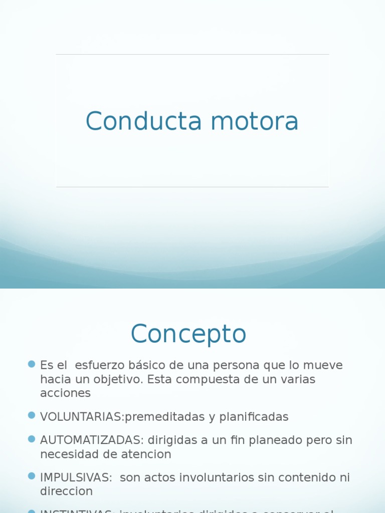 Trastornos y Conducta Motora: Guía Completa | PDF