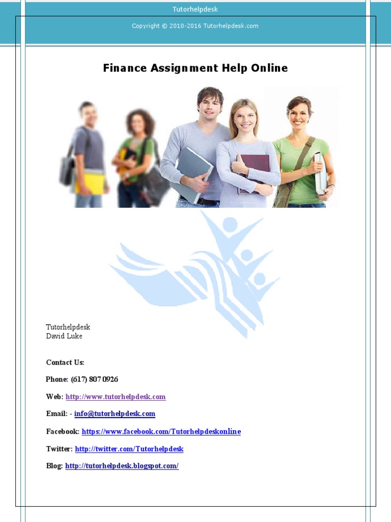 Finance Assignment Help Online | PDF | Depreciation | Payments