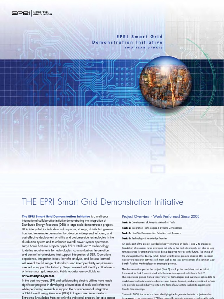 Epri Smart Grid Demonstration Initiative: Two Year Update | PDF | Smart ...