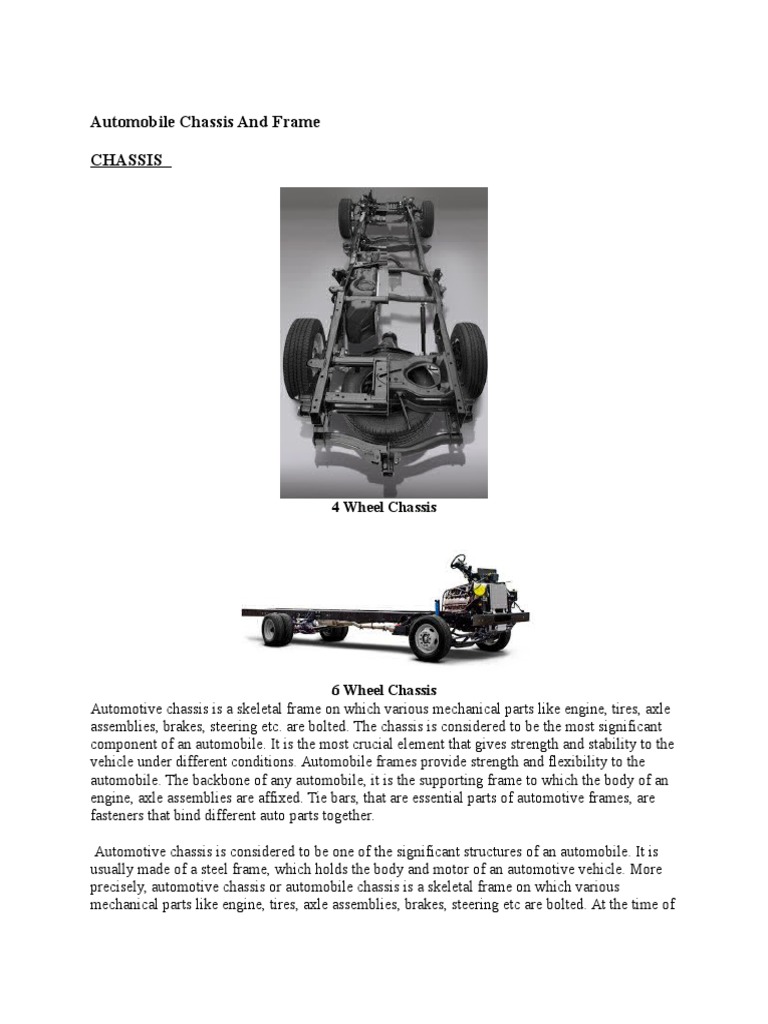 Chasis & Frame | PDF | Automotive Industry | Vehicles