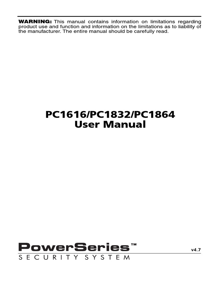 Pc1616 1832 1864 Manual Instalare | PDF | Security Alarm | Equipment