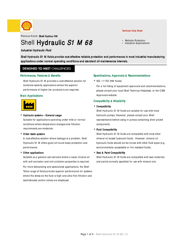 Shell Hydraulic S1 M 68: Performance, Features & Benefits ...