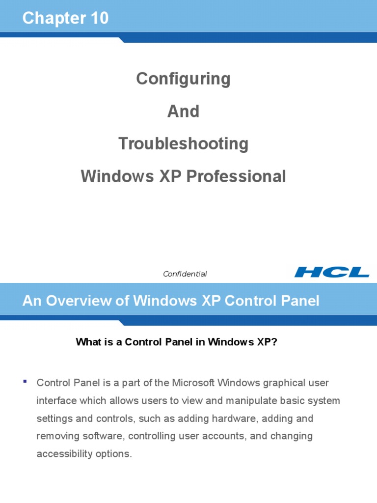 Configuing & Managing Window XP Pro | PDF | Microsoft Windows | Command ...