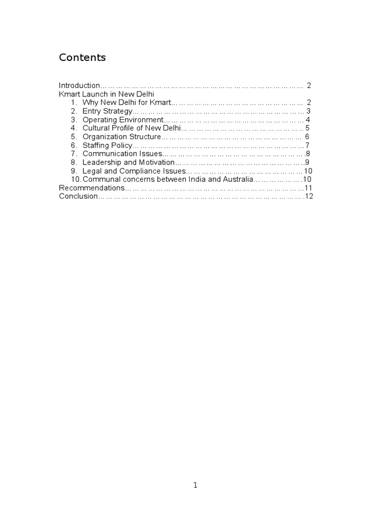 Launching Kmart in India | PDF | Retail | Kmart