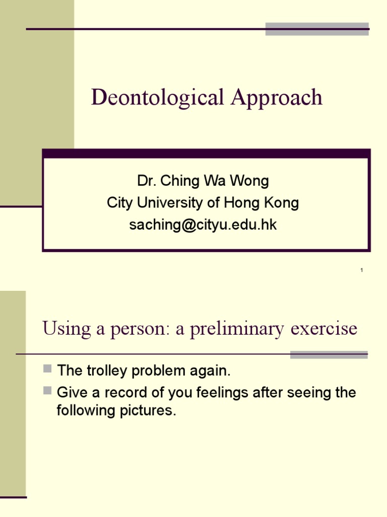 4 Deontological Ethics | Immanuel Kant | Noumenon