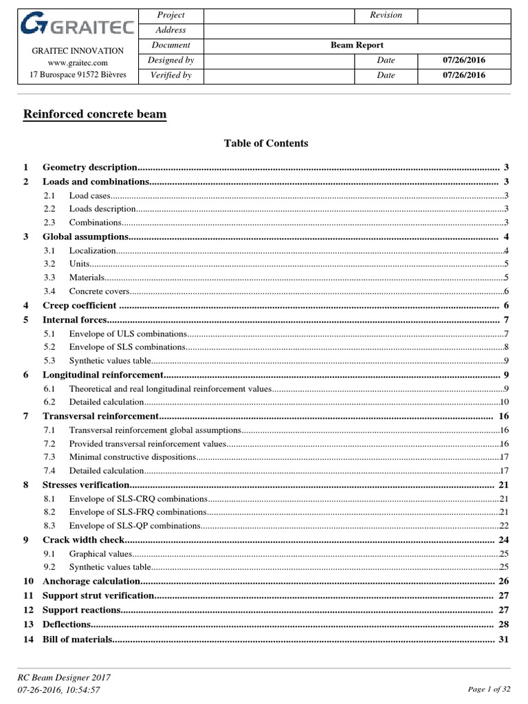 Beam Note Calcul | PDF | Bending | Beam (Structure)