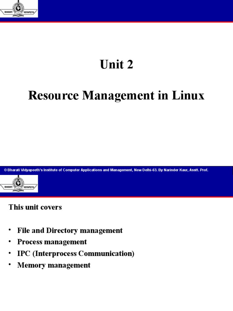 Unit 2 Resource Management in Linux | PDF | Process (Computing) | Computer File