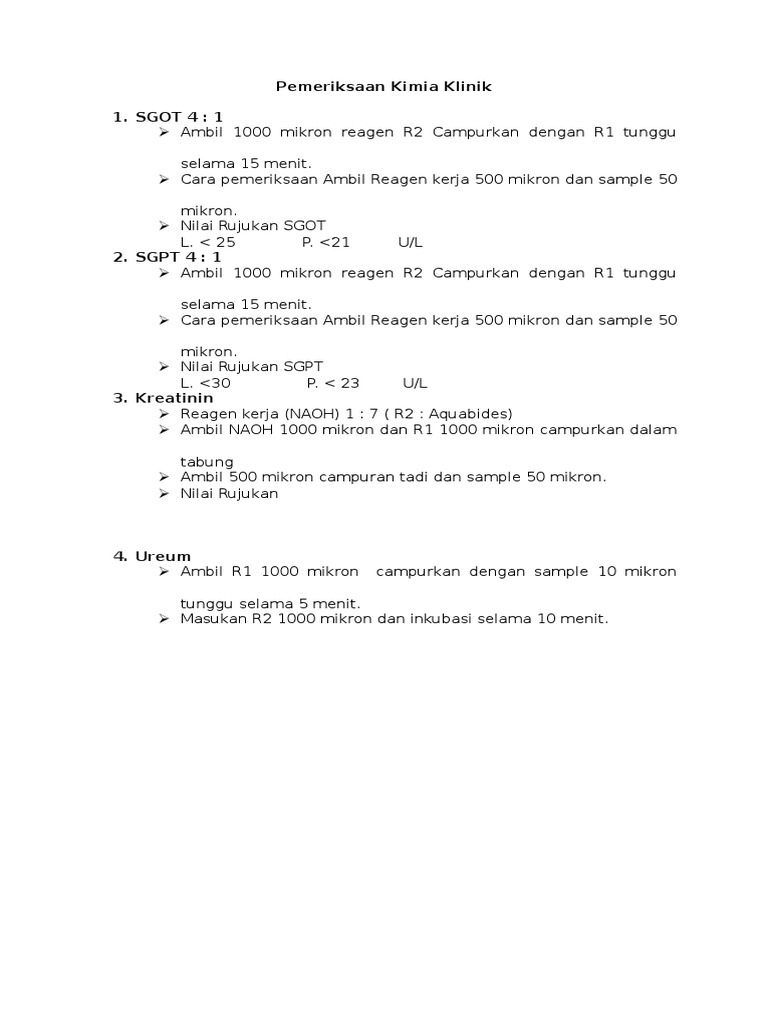 Pemeriksaan Kimia Klinik Pdf