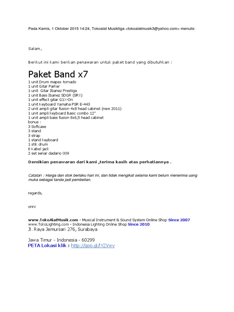 Paket Musik Komplit untuk Band | PDF