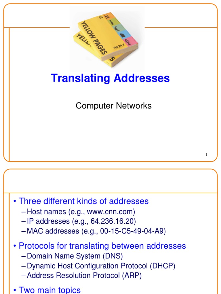 Translating Addresses: Computer Networks | PDF | Ip Address | Domain Name