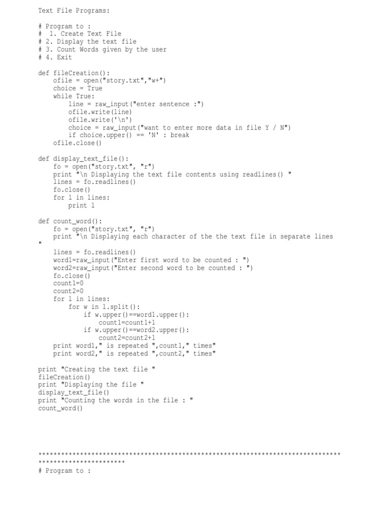 Text File Programs | PDF | Text File | Letter Case