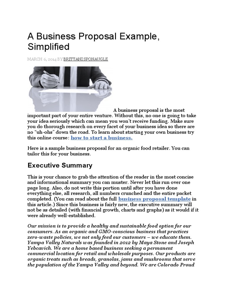 Organic Business Proposal Guide | PDF | Organic Foods | Foods