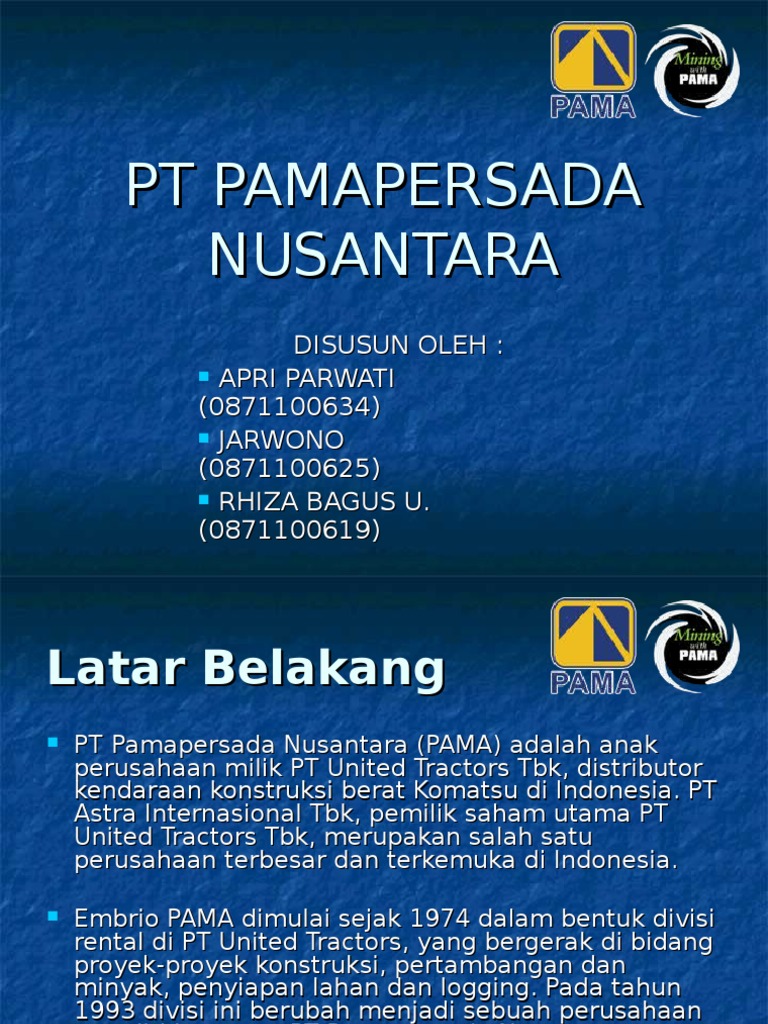 PT Pamapersada Nusantara | PDF