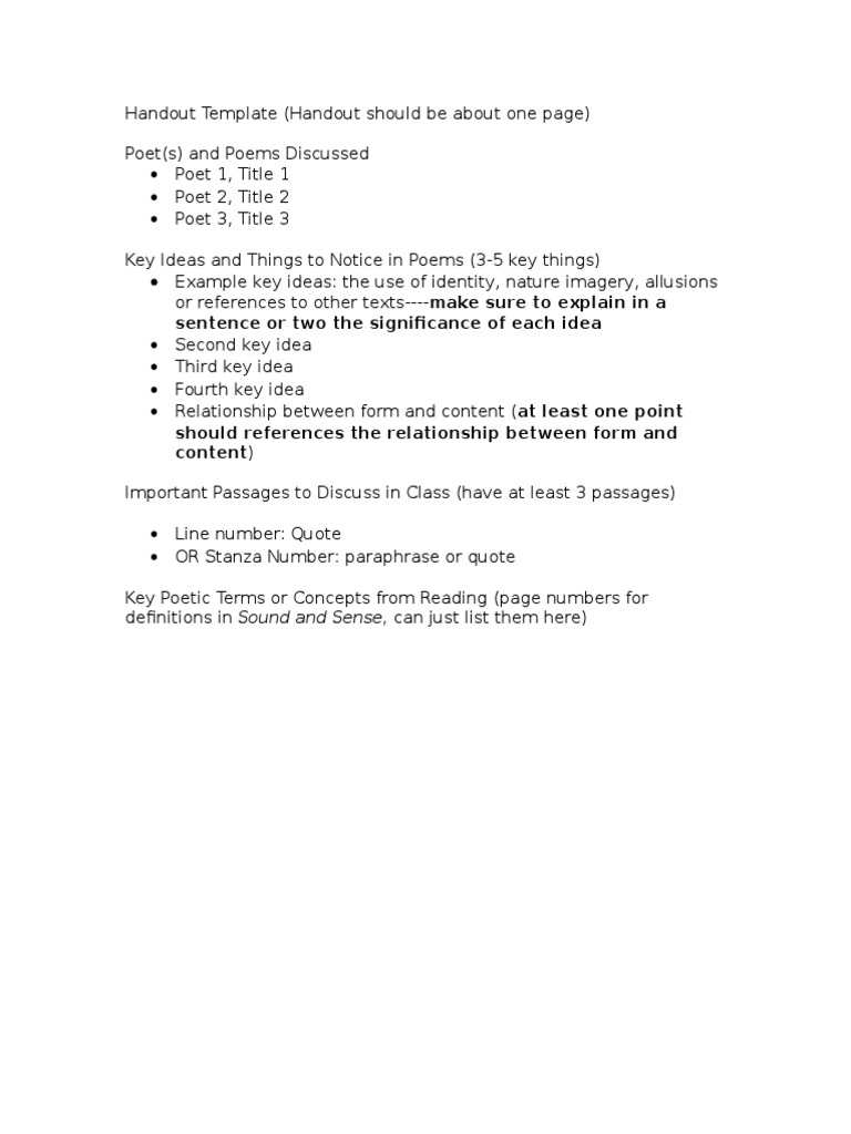 Handout Template | PDF