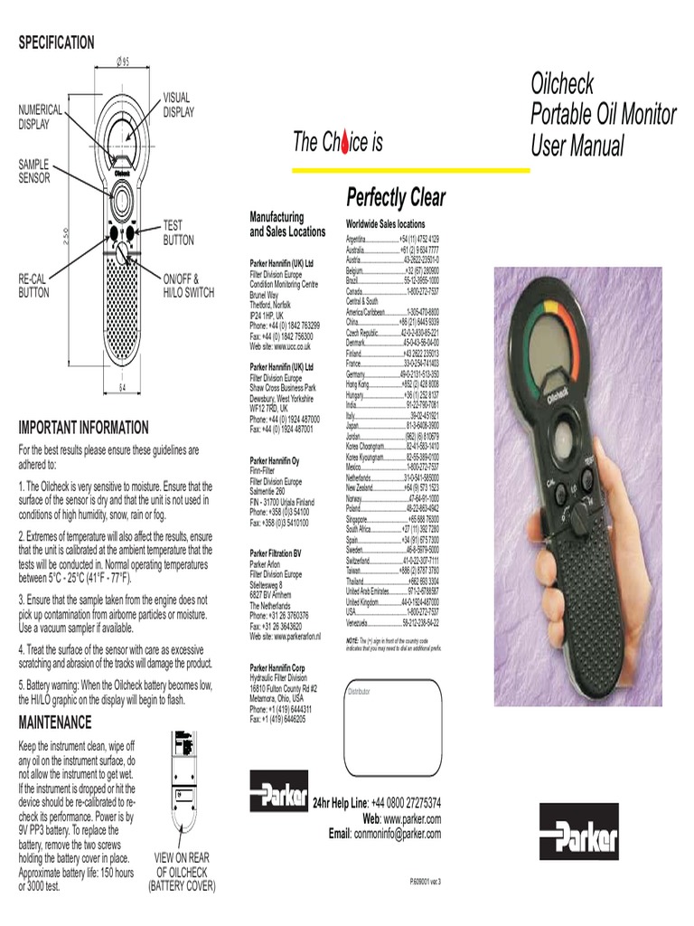 Oilcheck MANUAL | PDF | Petroleum | Battery (Electricity)
