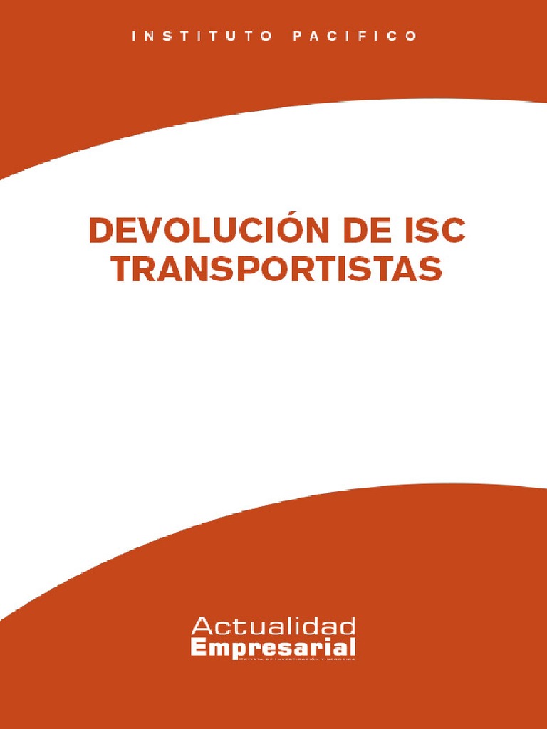 2015 Trib 18 Devolucion Isc Transportistas | PDF | Transporte | Impuestos