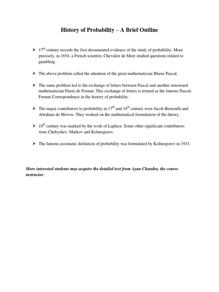 History of Probability | PDF
