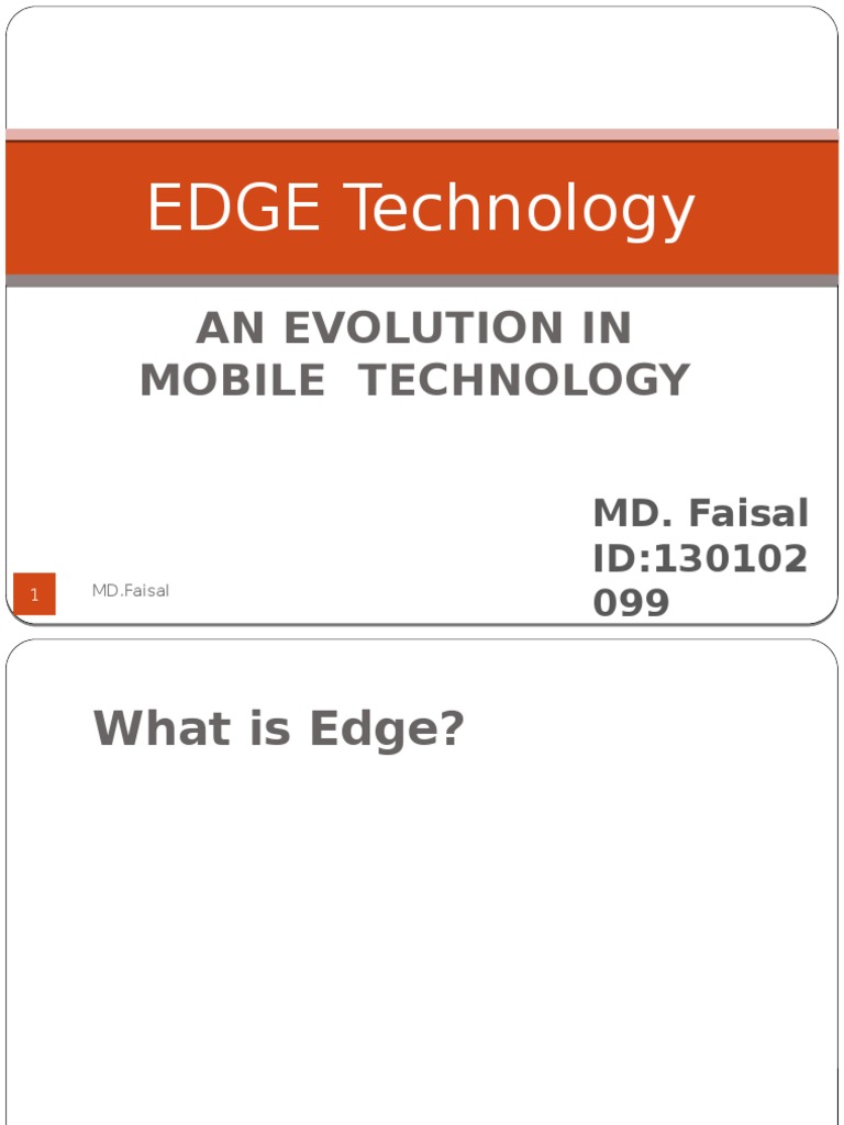 EDGE Technology: An Evolution in Mobile Technology | PDF