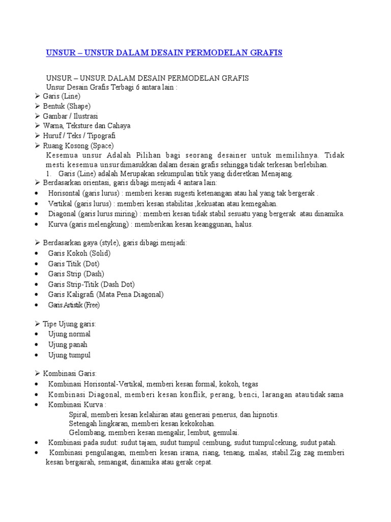 Unsur Tata Letak Dalam Design Grafis | PDF