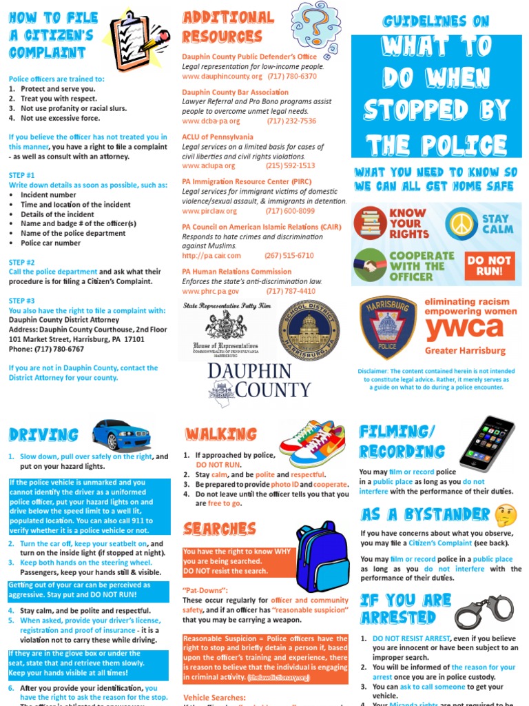 What to Do When Stopped by the Police (English) | Reasonable Suspicion ...