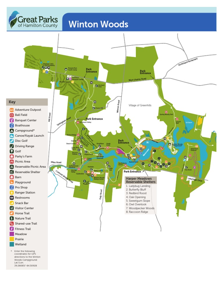 Park Map Winton Woods | PDF | Leisure | Nature