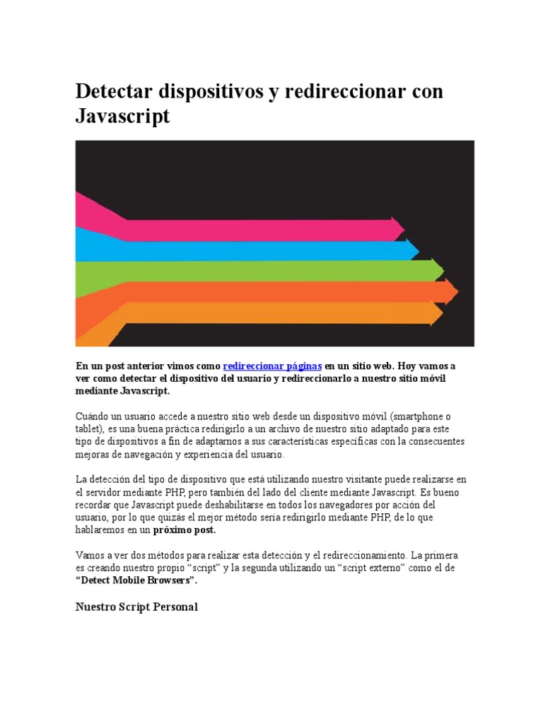 Detectar Dispositivos y Redireccionar Con Javascript | PDF | Firefox | Script Java