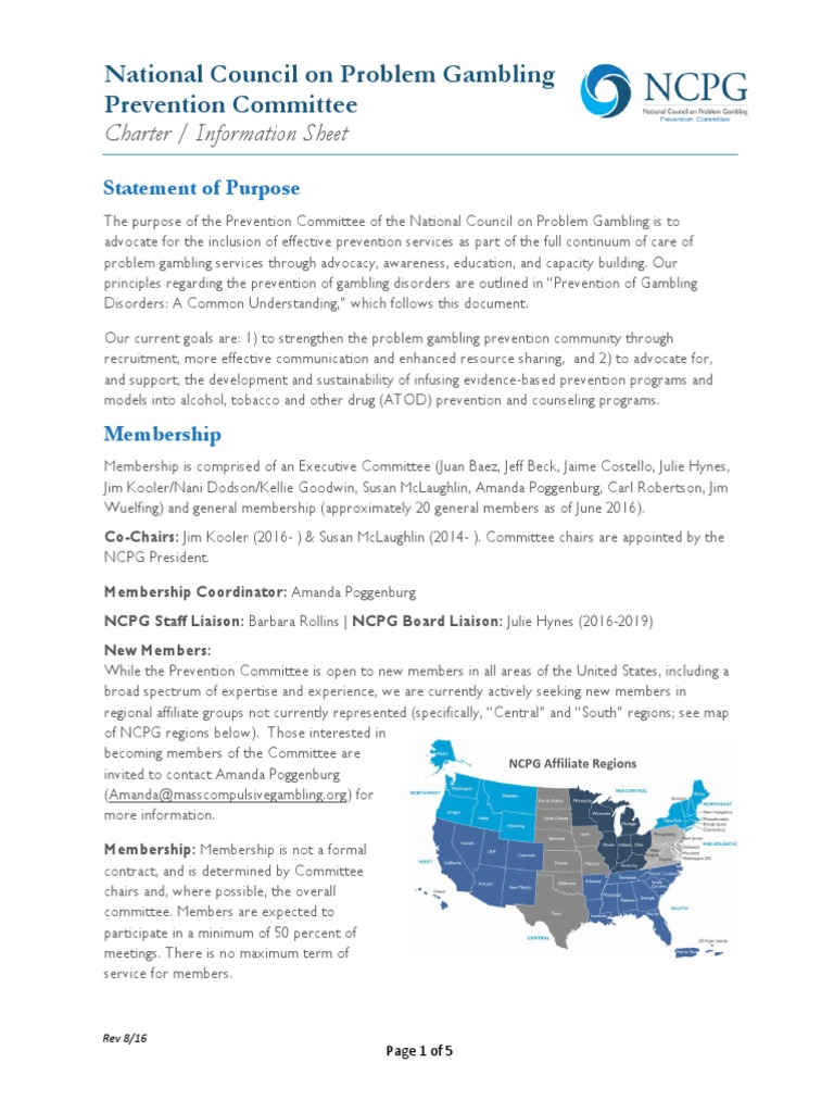 NCPG Prevention Committee: About Us | PDF